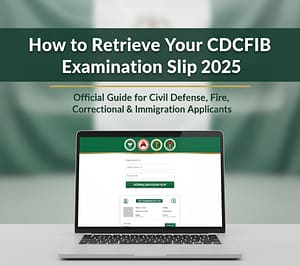 How to Retrieve Your CDCFIB Examination Slip for 2025 Recruitment