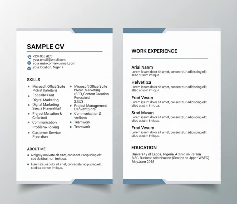 How to Write a Professional CV That Gets You Hired in Nigeria (Template ...